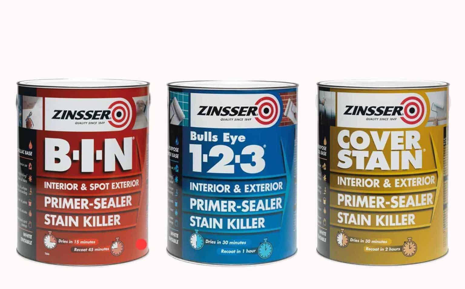 Zinsser Primers – 123, Cover Stain, BIN; Out of all 3 which is the best?